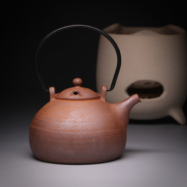 The Ember Forge Set- 550ml Kettle & 15H x 13D cm Stove (built in charc ...